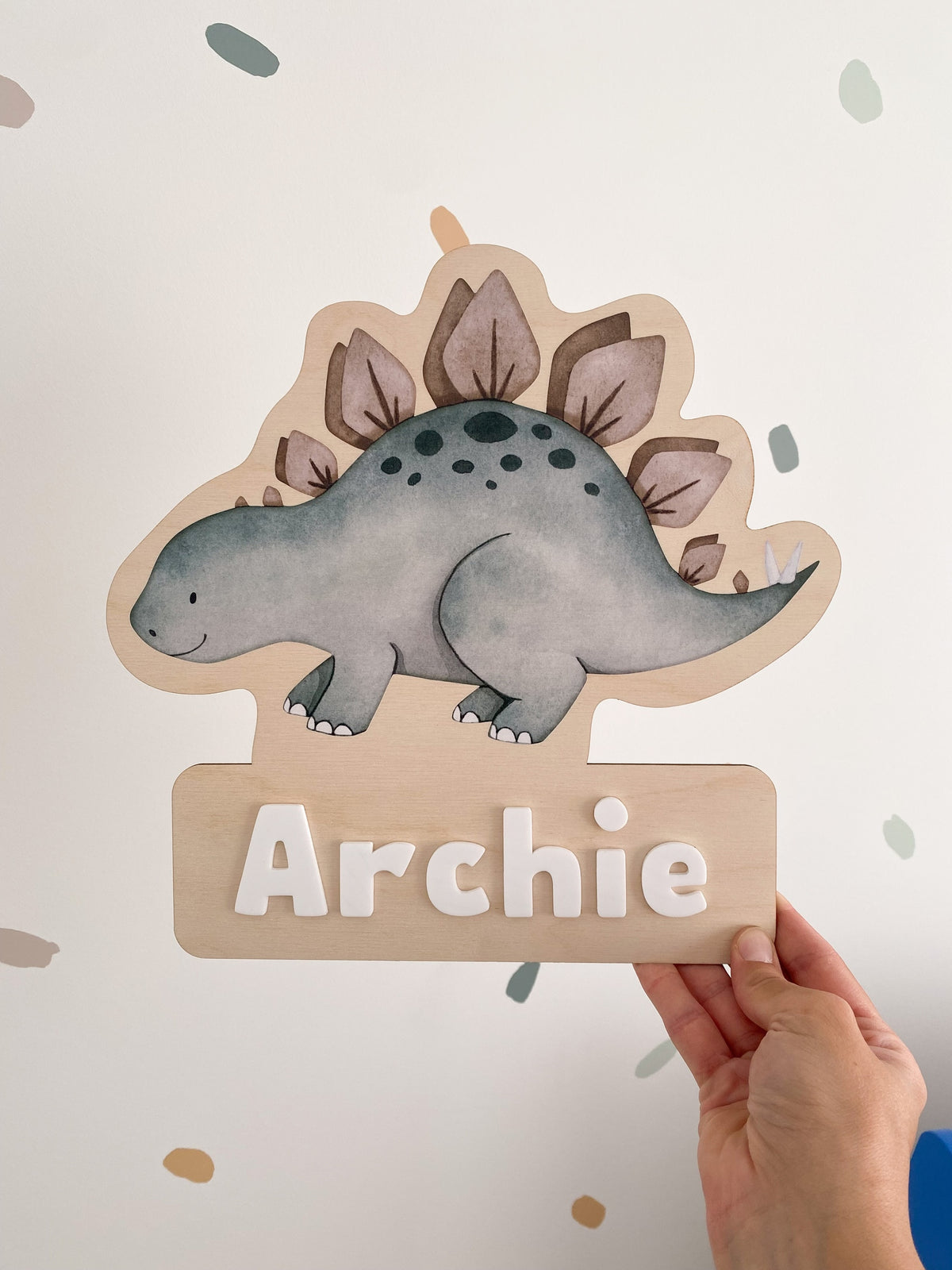 Wooden Dinosaur wall plaque — Elkwood Designs