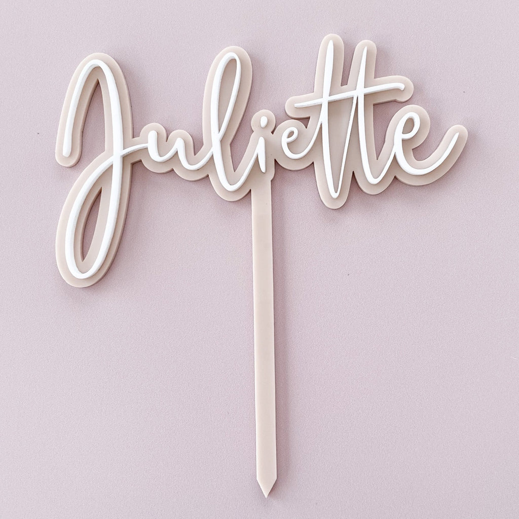 3D Name Birthday Cake Topper - Elkwood Designs